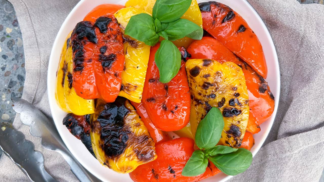 Grilled Peppers Easy How To Recipe | Essy Cooks