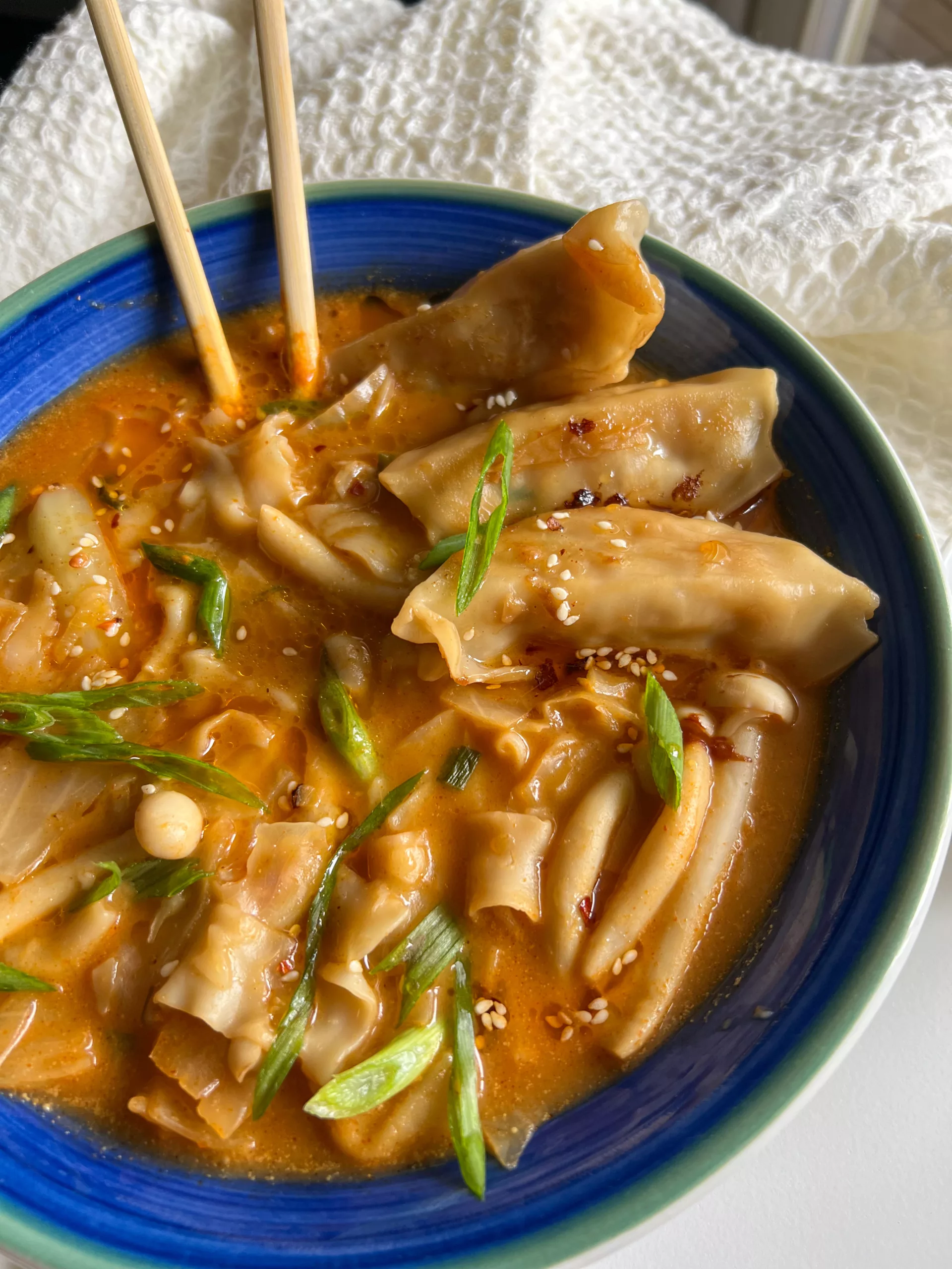 Asian Inspired Gyoza Soup Vegan Fusion Recipe | Essy Cooks