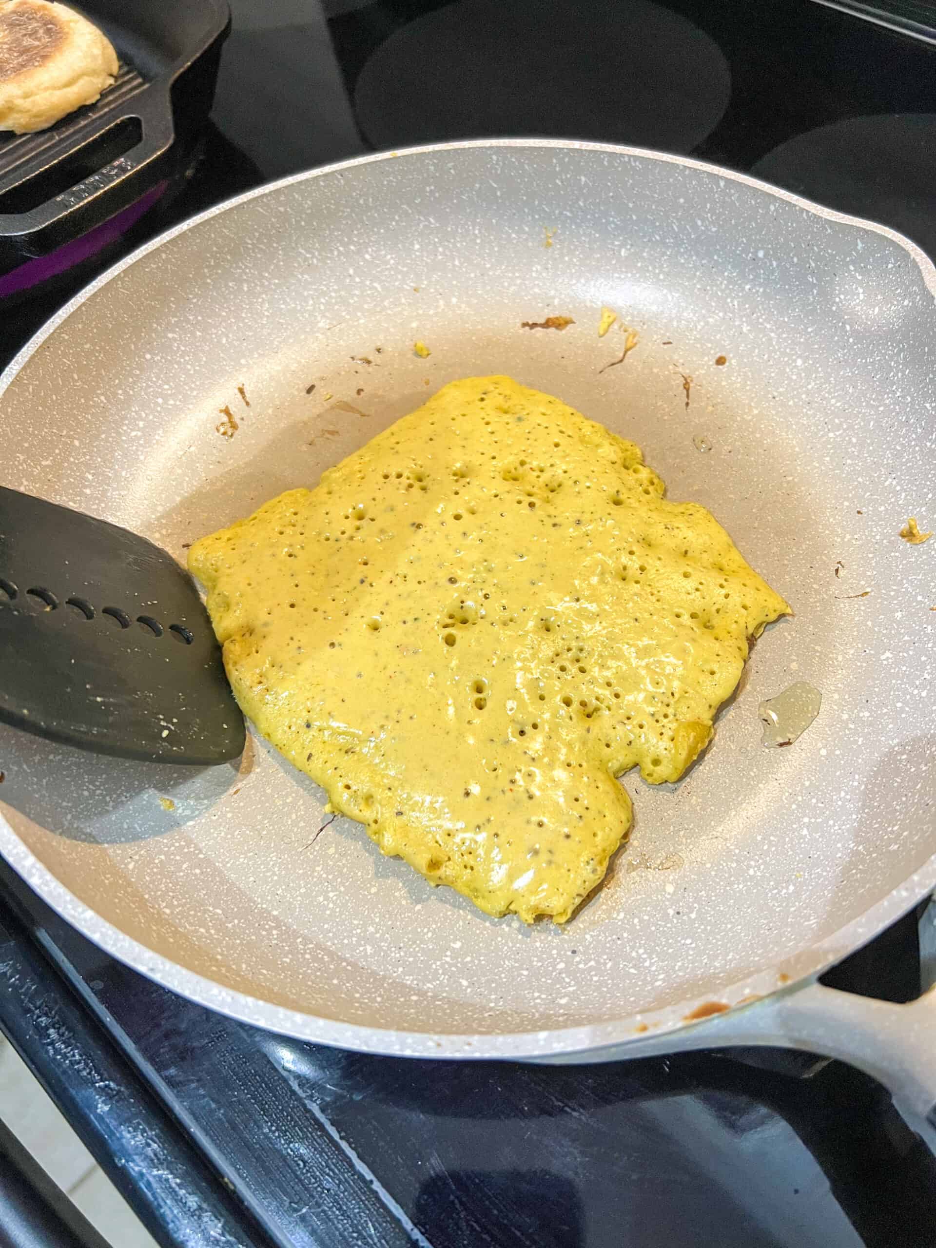 Easy Vegan Egg Patty Recipe With Chickpeas | Essy Cooks