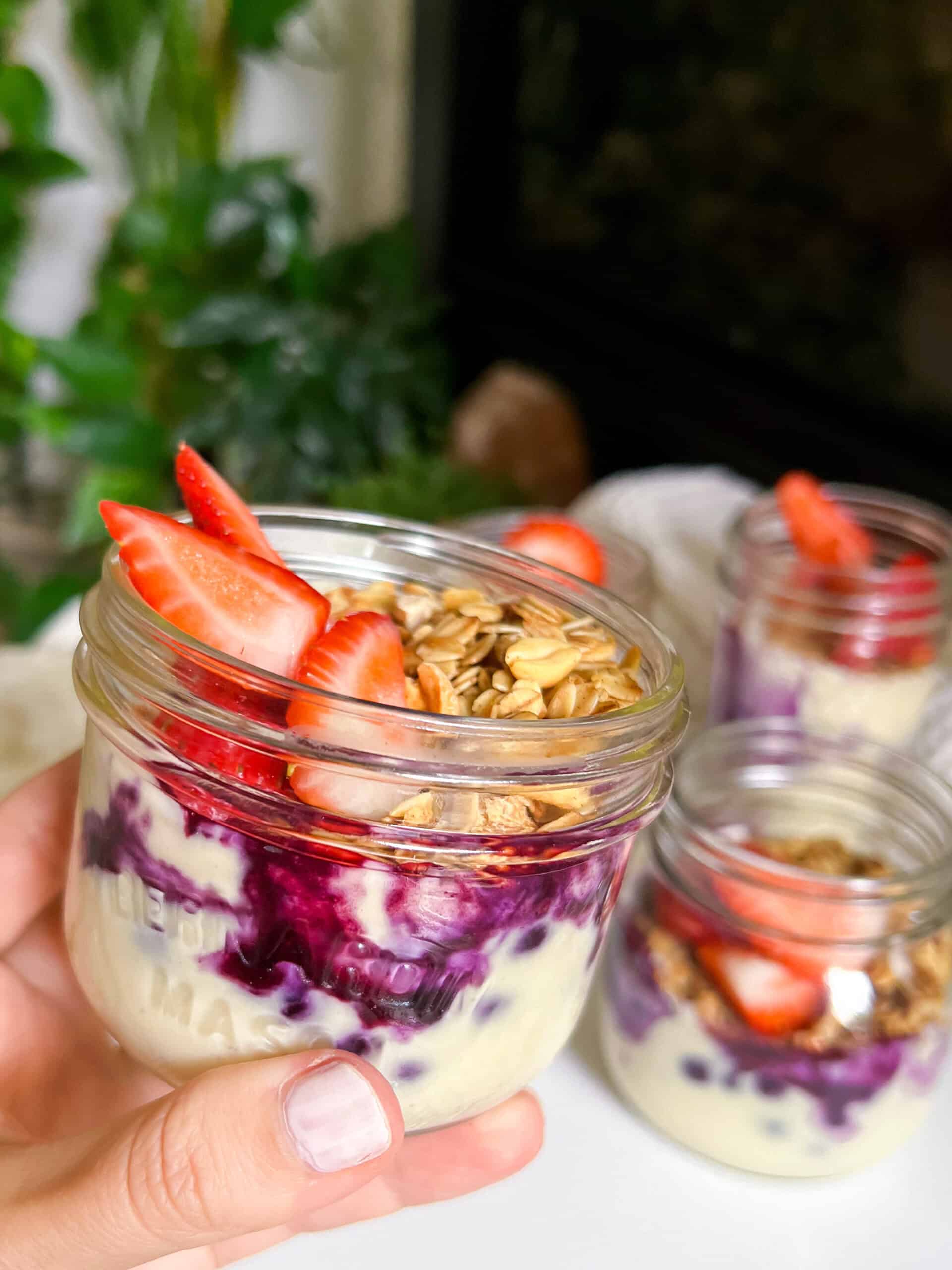 High Protein Yogurt Parfait Meal Prep | Essy Cooks