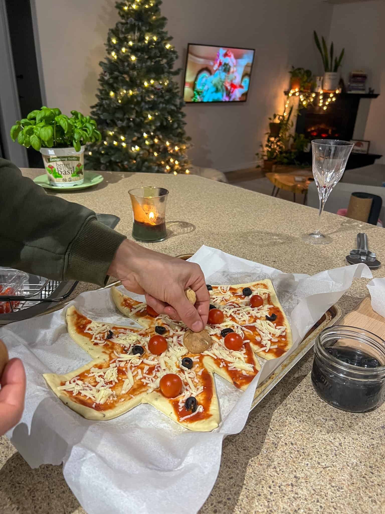 Christmas Pizzas Recipe Ideas Snowman, Tree, Reindeer