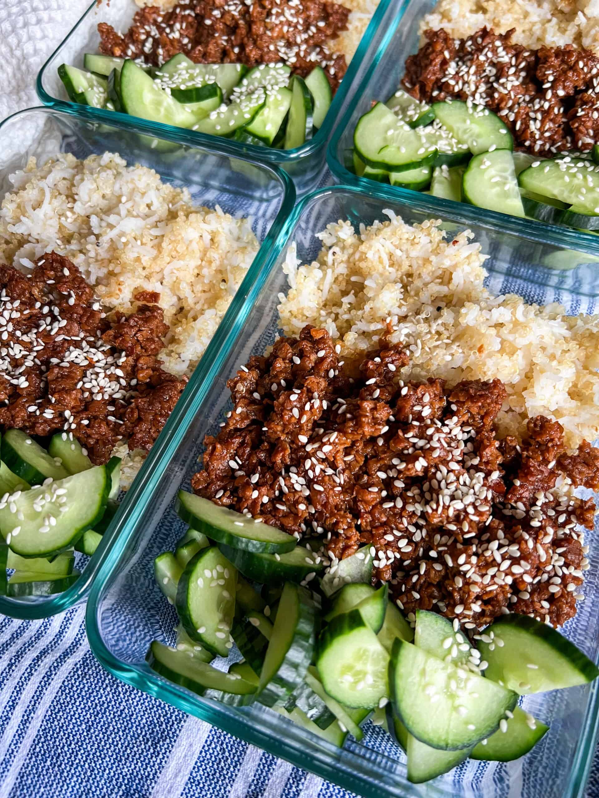 Vegan Mongolian Beef With TVP Recipe Meal Prep | Essy Cooks