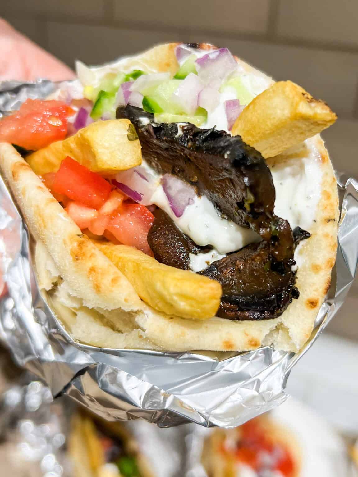 Vegan Gyros Recipe with Portobello Mushrooms | Essy Cooks